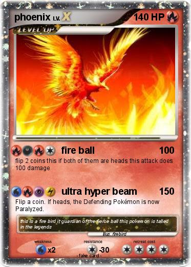Pokémon phoenix 555 555 - fire ball - My Pokemon Card