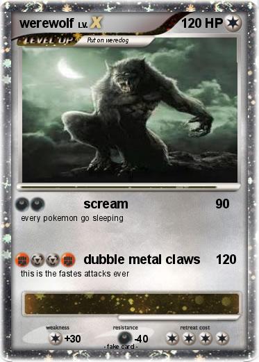 Pokémon werewolf 195 195 - scream - My Pokemon Card