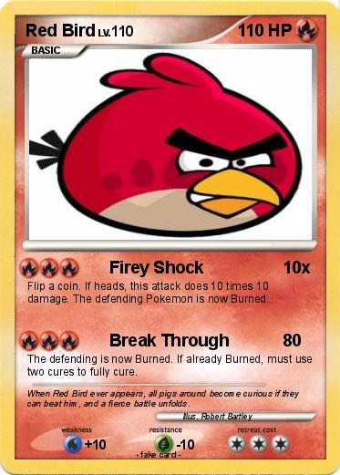 Pokémon Red Bird 45 45 - Firey Shock - My Pokemon Card