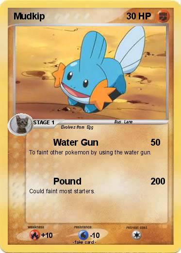 Pokémon Mudkip 720 720 - Water Gun - My Pokemon Card