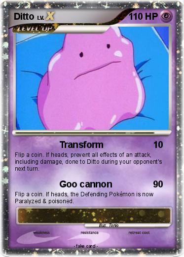 Pokémon Ditto 687 687 - Transform - My Pokemon Card