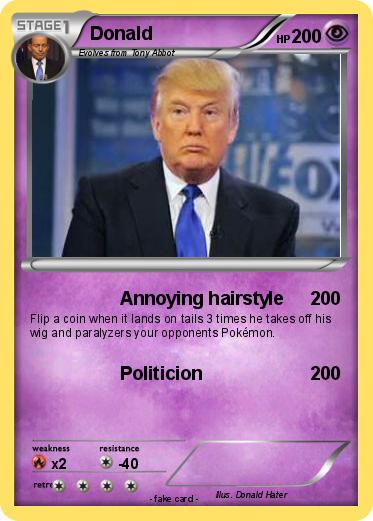 Pokémon Donald 1914 1914 - Annoying hairstyle - My Pokemon Card