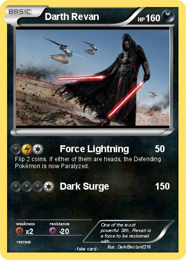Pokémon Darth Revan 35 35 - Force Lightning - My Pokemon Card
