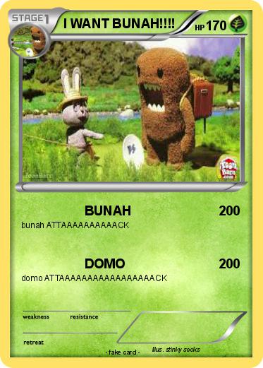 Pokémon I WANT BUNAH - BUNAH - My Pokemon Card