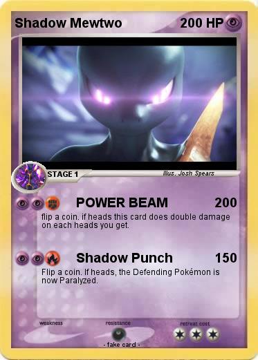 Pokémon Shadow Mewtwo 337 337 - POWER BEAM - My Pokemon Card