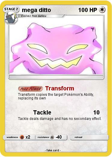 Pokémon mega ditto 15 15 - Transform - My Pokemon Card
