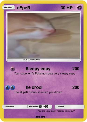 Pokémon eEpeR - Sleepy eepy - My Pokemon Card