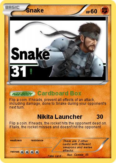 Pokémon Snake 674 674 - Cardboard Box - My Pokemon Card
