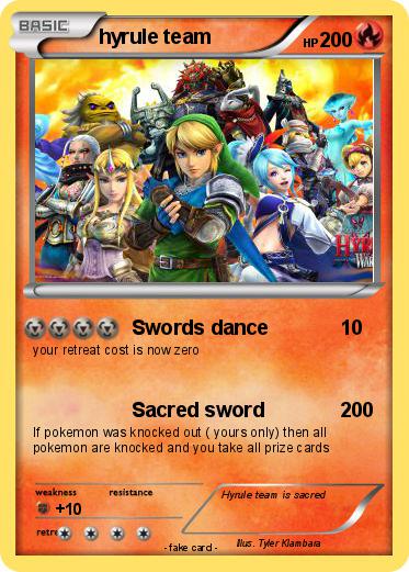 Pokémon hyrule team - Swords dance - My Pokemon Card