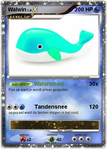 Pokémon Walwin 1 1 - Waterstraal - My Pokemon Card
