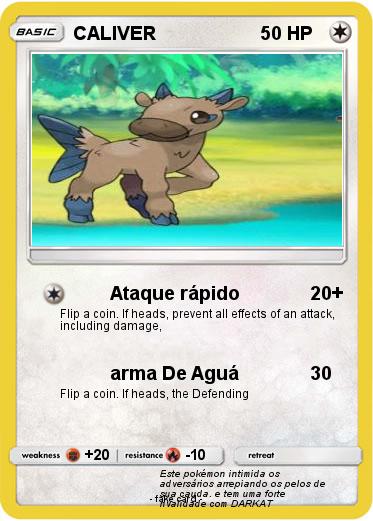 Pokémon CALIVER - Ataque rápido - My Pokemon Card