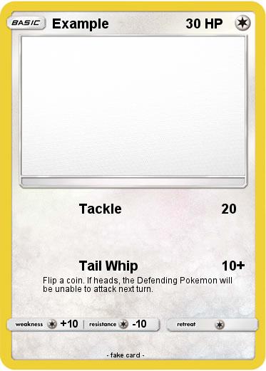 Pokémon Example 17 17 - Tackle - My Pokemon Card