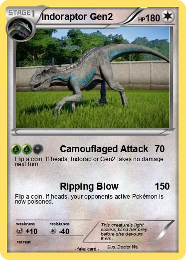 Pokémon Indoraptor Gen2 - Camouflaged Attack - My Pokemon Card