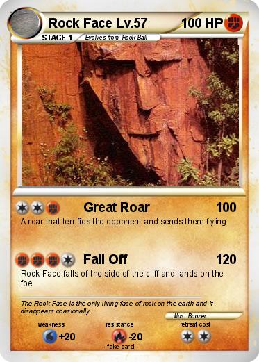 Pokémon Rock Face Lv 57 57 - Great Roar - My Pokemon Card
