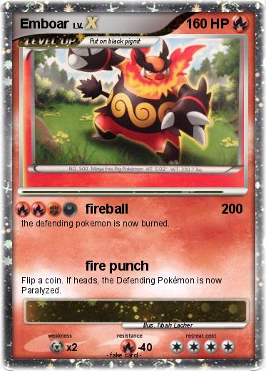 Pokémon Emboar 1122 1122 - fireball - My Pokemon Card