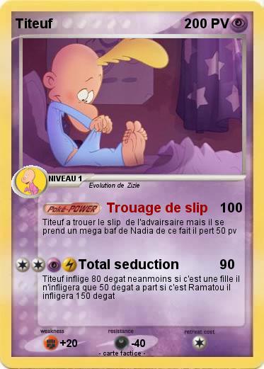 Pokémon Titeuf 248 248 - Trouage de slip - Ma carte Pokémon