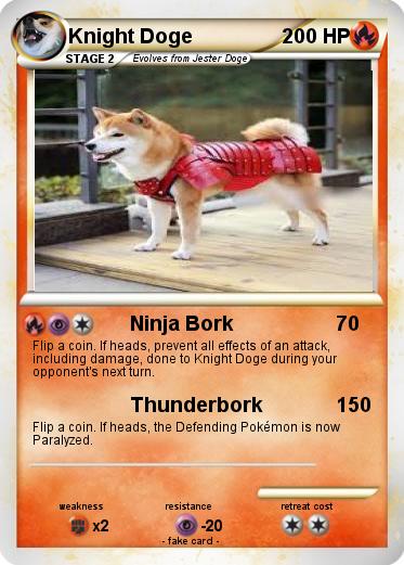 Pokémon Knight Doge - Ninja Bork - My Pokemon Card