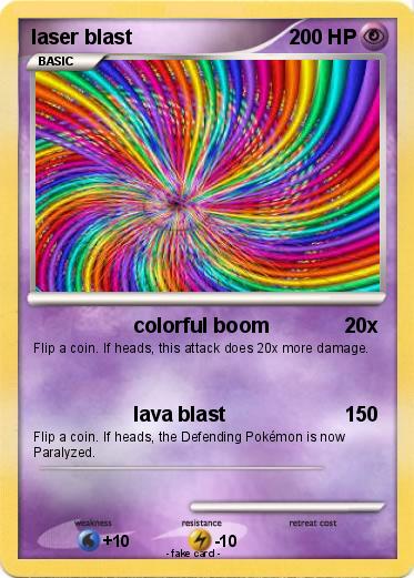 Pokémon laser blast - colorful boom - My Pokemon Card