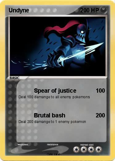 Pokémon Undyne 30 30 - Spear of justice - My Pokemon Card