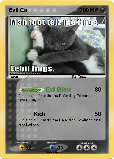 Pokémon Evil Cat 55 55 - Evil Blast - My Pokemon Card