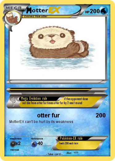 Pokémon kawaii otter 1 1 - otter fur - My Pokemon Card