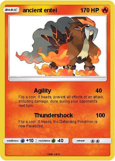 Pokémon ancient entei - Agility - My Pokemon Card