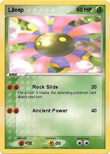 Pokémon Lileep - Rock Slide - My Pokemon Card