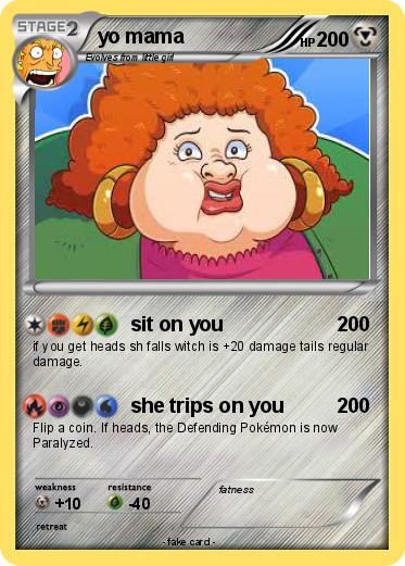 Pokémon yo mama 493 493 - sit on you - My Pokemon Card