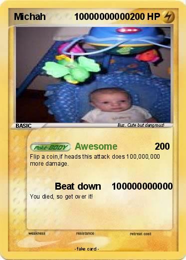 Pokémon Michah 10000000000 10000000000 - Awesome - My Pokemon Card
