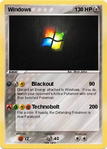 Pokémon Windows 347 347 - Blackout - My Pokemon Card
