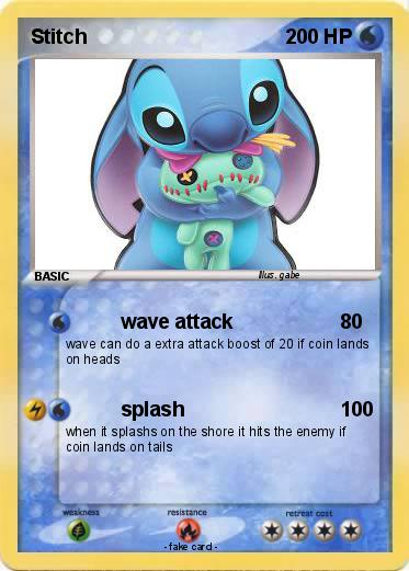 Pokémon Stitch 265 265 - wave attack - My Pokemon Card