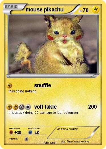 Pokémon mouse pikachu 4 4 - snuffle - My Pokemon Card