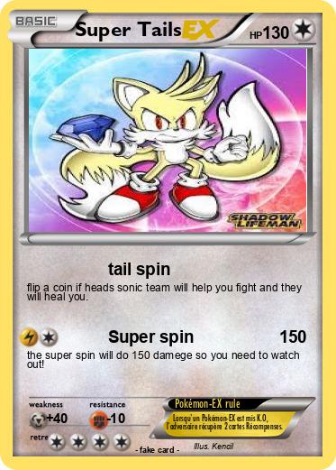 Pokémon Super Tails 130 130 - tail spin - My Pokemon Card