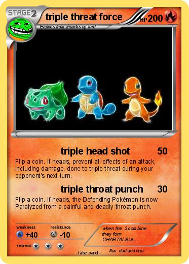 Pokémon triple threat force 1 1 - triple head shot - My Pokemon Card