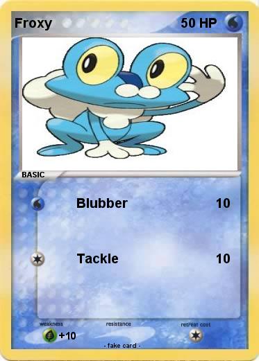 Pokémon Froxy 4 4 - Blubber - My Pokemon Card