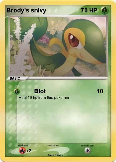 Pokémon Brody s snivy - Blot - My Pokemon Card