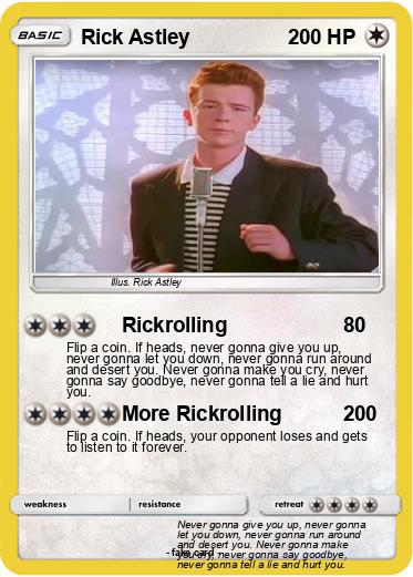 Pokémon Rick Astley 603 603 - Rickrolling - My Pokemon Card
