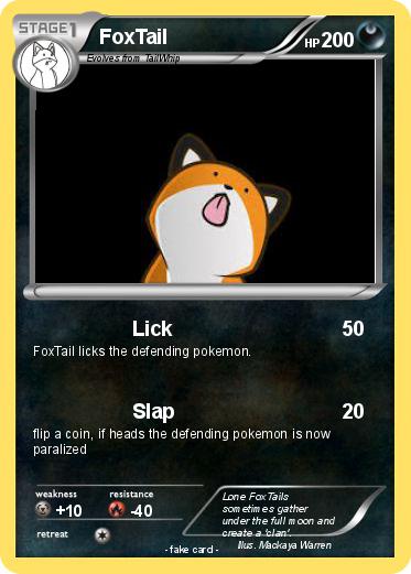 Pokémon FoxTail 3 3 - Lick - My Pokemon Card