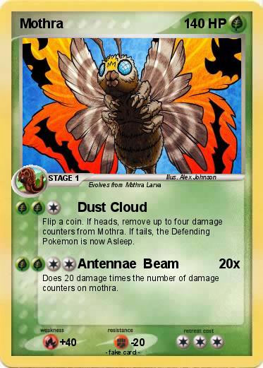 Pokémon Mothra 121 121 - Dust Cloud - My Pokemon Card