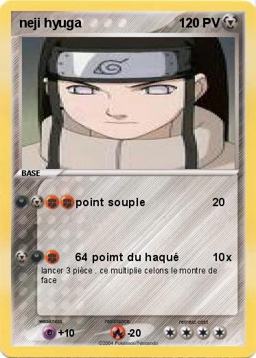 Pokémon neji hyuga 17 17 - point souple - Ma carte Pokémon