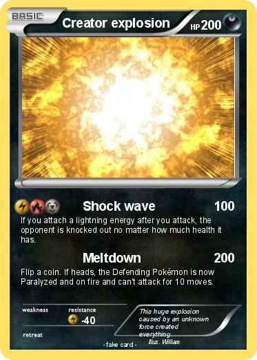 Pokémon Creator explosion - Shock wave - My Pokemon Card