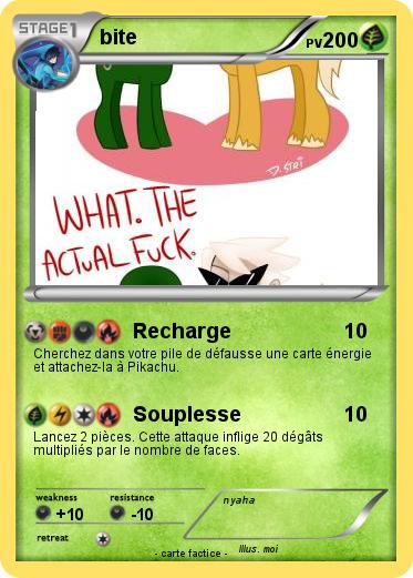Pokémon bite 286 286 - Recharge - Ma carte Pokémon