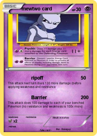 Pokémon mewtwo card - ripoff - My Pokemon Card