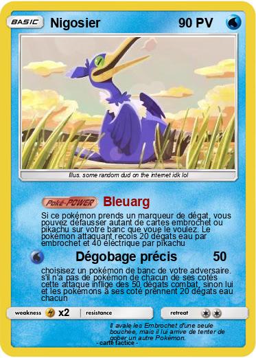 Pokémon Nigosier 1 1 - Bleuarg - Ma carte Pokémon