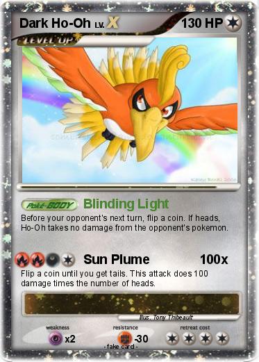 Pokémon Dark Ho Oh 18 18 - Blinding Light - My Pokemon Card