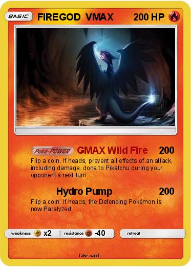Pokémon FIREGOD VMAX - GMAX Wild Fire - My Pokemon Card