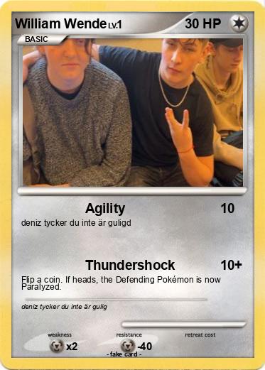 Pokémon William Wende - Agility - My Pokemon Card