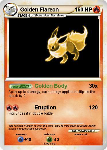 Pokémon Golden Flareon - Golden Body - My Pokemon Card