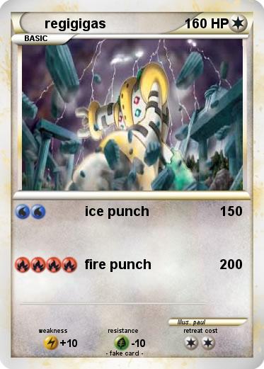 Pokémon regigigas 2088 2088 - ice punch - My Pokemon Card