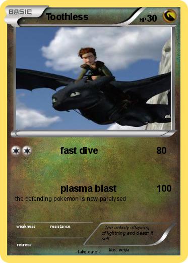 Pokémon Toothless 224 224 - fast dive - My Pokemon Card